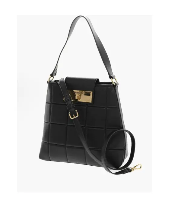 Moschino Logo-plaque Quilted Shoulder Bag