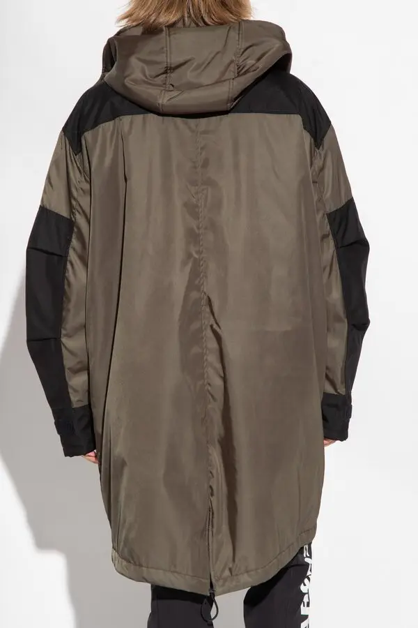Dsquared2 Logo Printed Panelled Hooded Parka