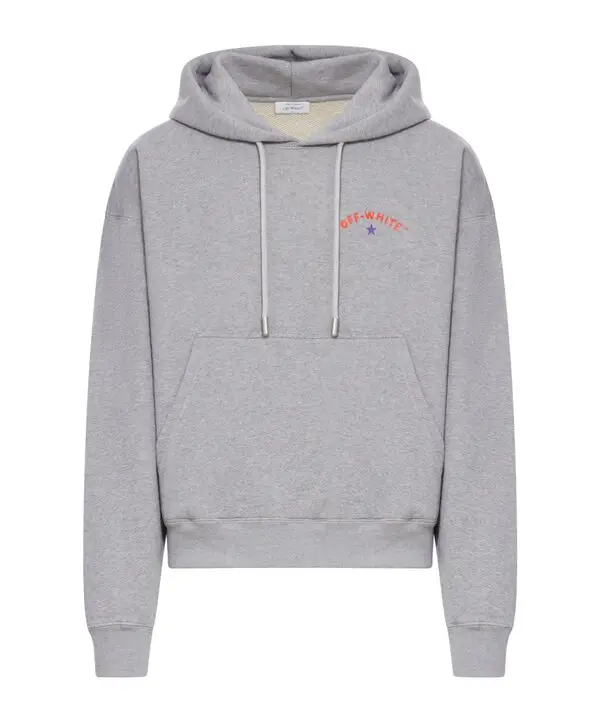 Off-White Star Arrow Skate Drawstring Hoodie - Gray