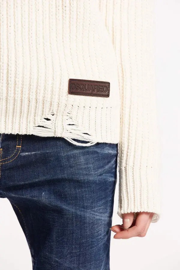 Dsquared2 Distressed Roll-neck Jumper