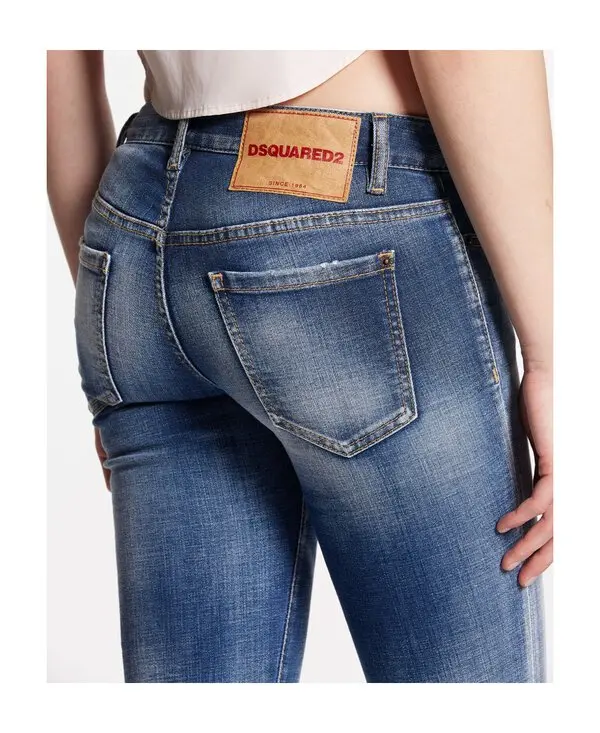 Dsquared2 Mid-rise Cropped Skinny Jeans