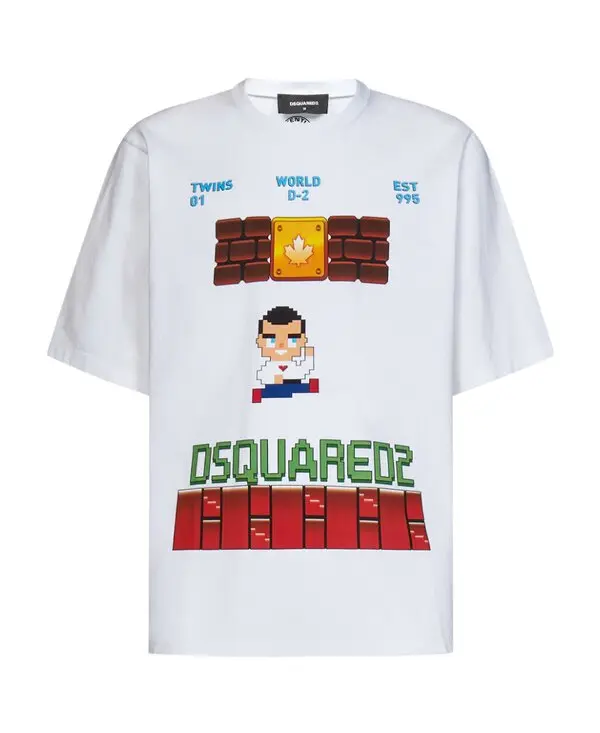 Dsquared2 Graphic Printed Crewneck T-shirt