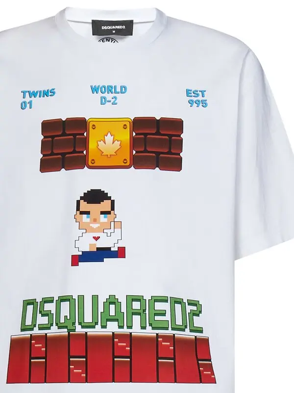 Dsquared2 Graphic Printed Crewneck T-shirt