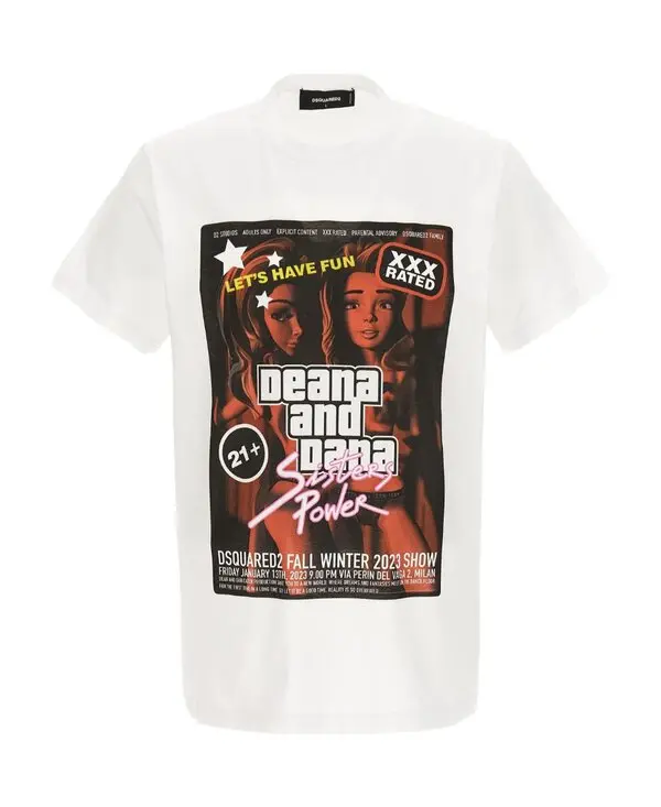 Dsquared2 Graphic Printed Crewneck T-shirt