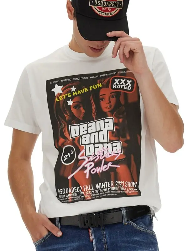 Dsquared2 Graphic Printed Crewneck T-shirt