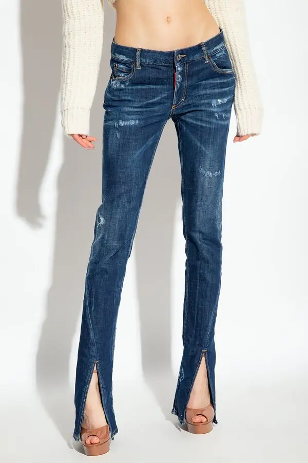 Dsquared2 Logo Patch Bootcut Jeans