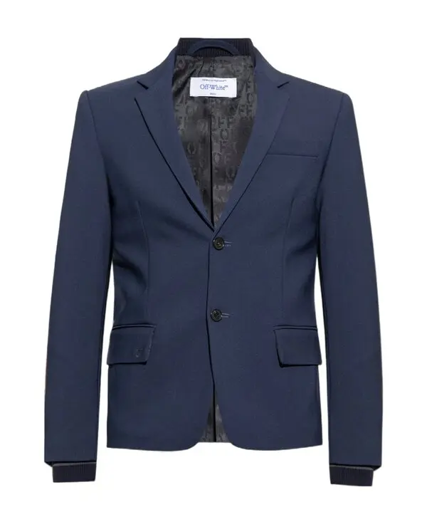 Off-White Single-breasted Long-sleeved Blazer