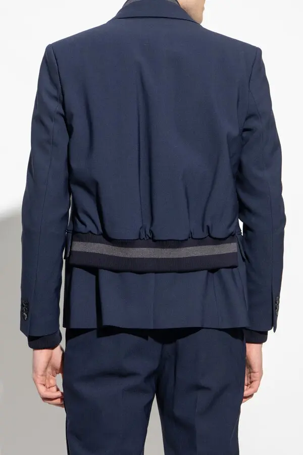 Off-White Single-breasted Long-sleeved Blazer