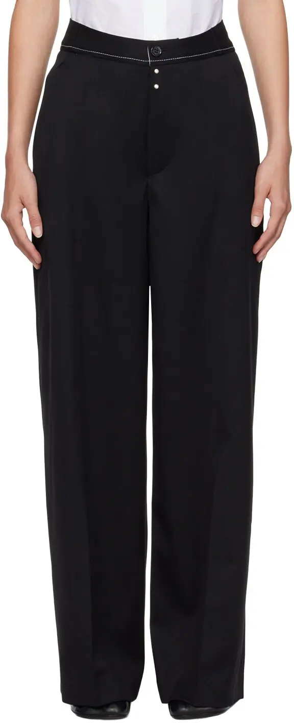 MAISON MARGIELA High-waisted Wide-leg Pants
