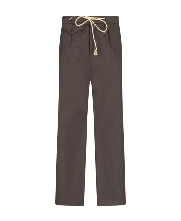 MAISON MARGIELA Straight-leg Drawstring Trousers