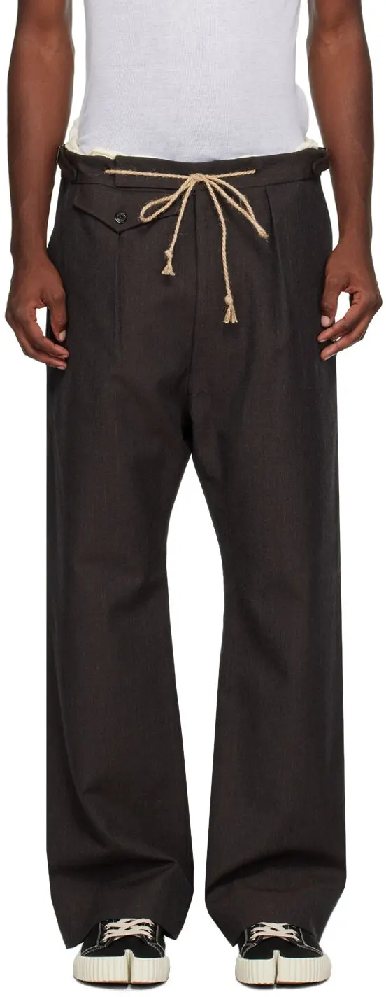 MAISON MARGIELA Straight-leg Drawstring Trousers