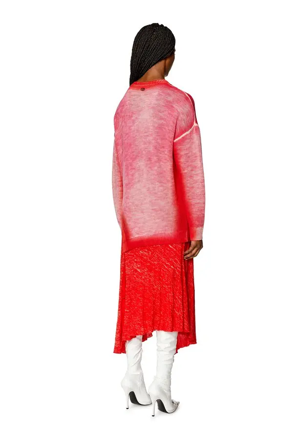 DIESEL® Asymmetric Knitted Midi Dress