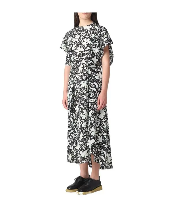 Stella McCartney Forest Floral-print Silk Dress