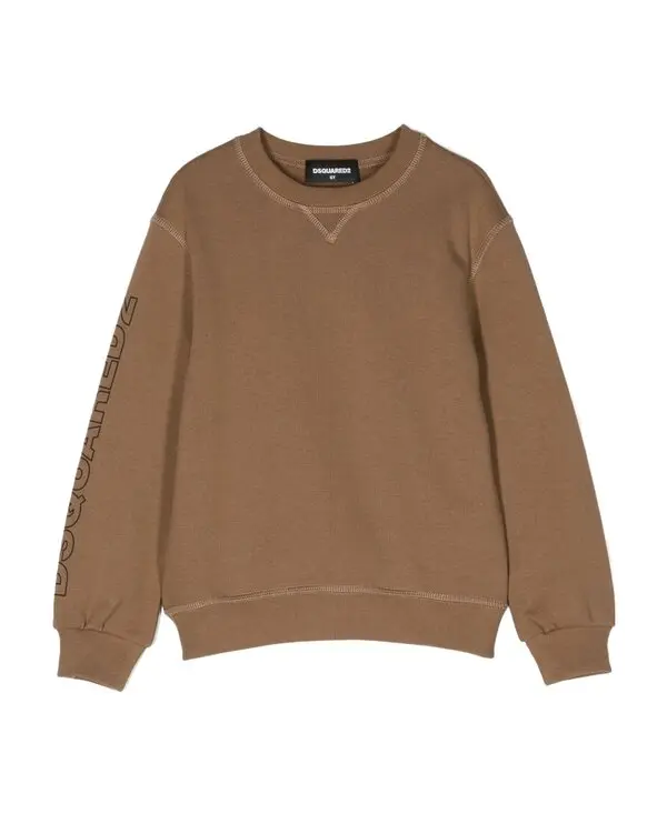 Dsquared2 Logo-print Cotton Sweatshirt - Brown