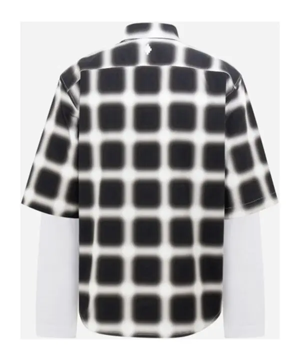 MARCELO BURLON COUNTY OF MILAN Windowpane-printed Button-up Shirt
