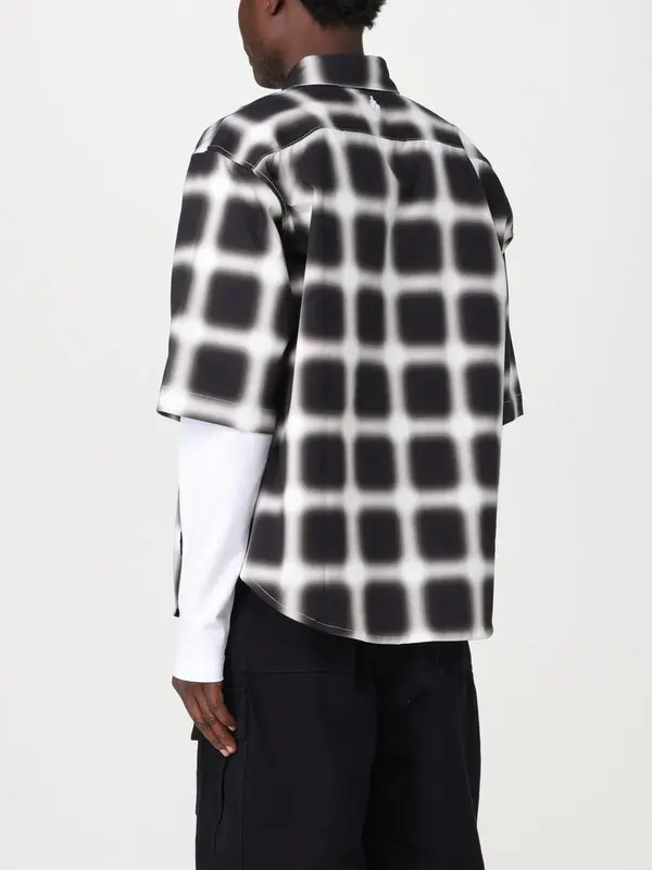 MARCELO BURLON COUNTY OF MILAN Windowpane-printed Button-up Shirt
