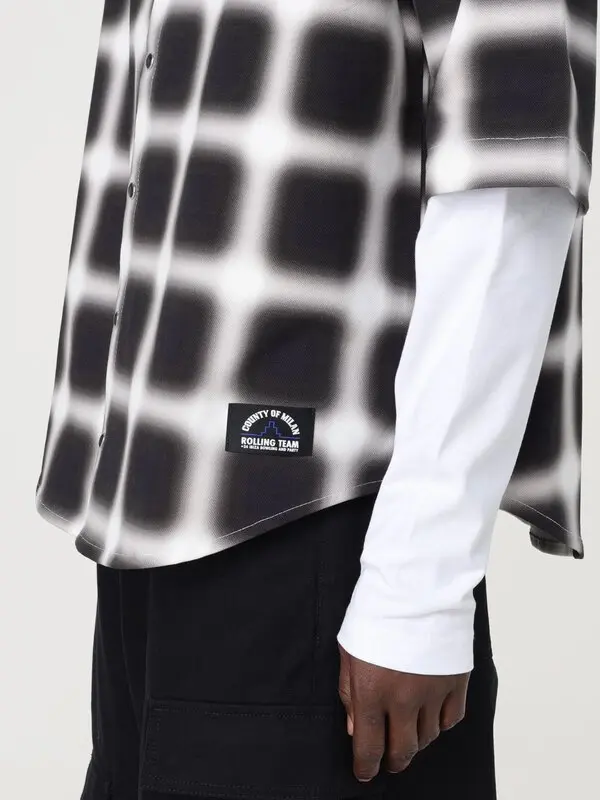MARCELO BURLON COUNTY OF MILAN Windowpane-printed Button-up Shirt