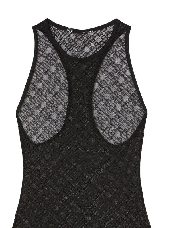 Palm Angels Sheer-lace Racerback Bodysuit