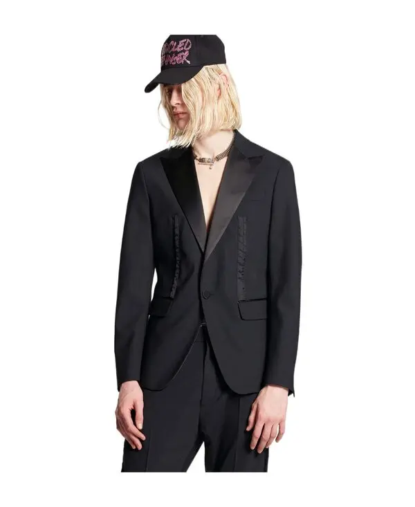 Dsquared2 Silk Panelling Dinner Jacket - Black