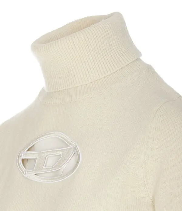 DIESEL® Logo Patch High Neck Sweater