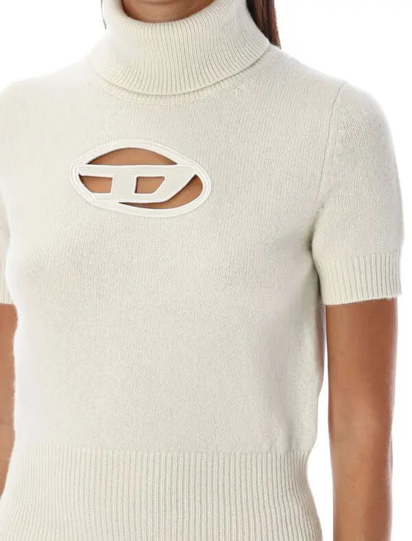 DIESEL® Logo Patch High Neck Sweater