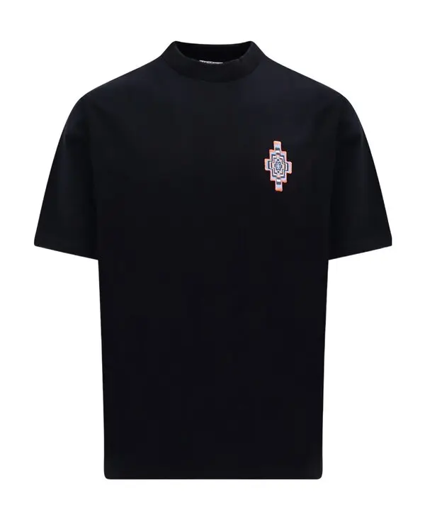 MARCELO BURLON COUNTY OF MILAN Optical Cross Crewneck T-shirt - Black