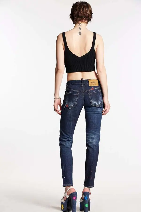 Dsquared2 Low-rise Embroidered Skinny Jeans
