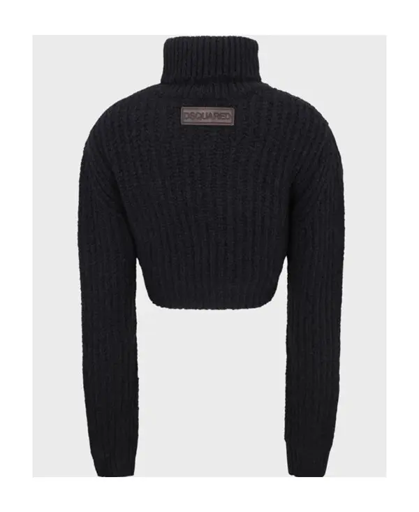 Dsquared2 Roll-neck Cropped Knitted Jumper