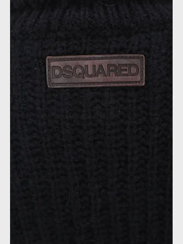 Dsquared2 Roll-neck Cropped Knitted Jumper