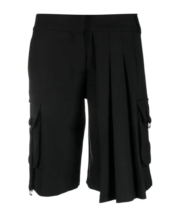 Off-White High Waist Pleated Cargo Shorts