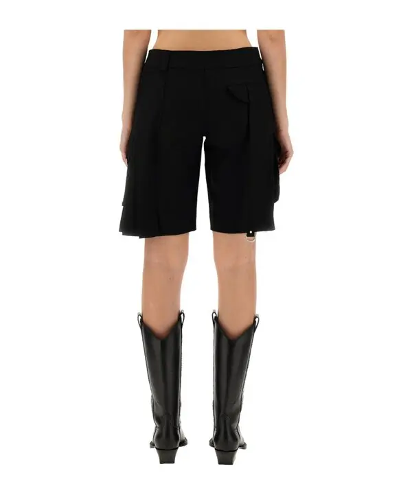 Off-White High Waist Pleated Cargo Shorts