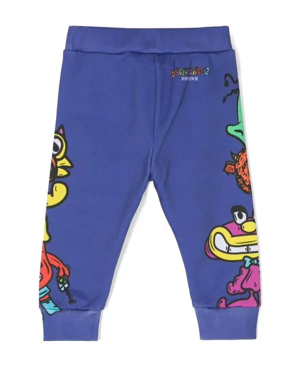 Dsquared2 Graphic-print Cotton Track Trousers