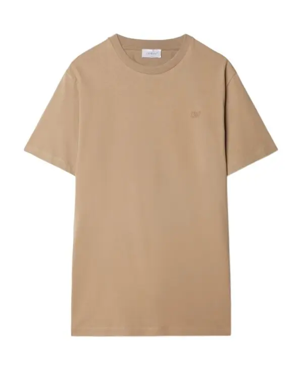 Off-White Logo-embroidered Short-sleeve T-shirt - Nude