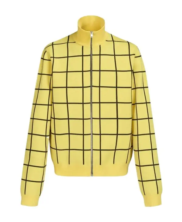 Marni Windowpane-print Roll-neck Sweatshirt