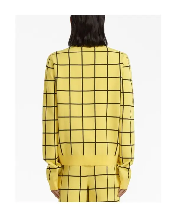Marni Windowpane-print Roll-neck Sweatshirt