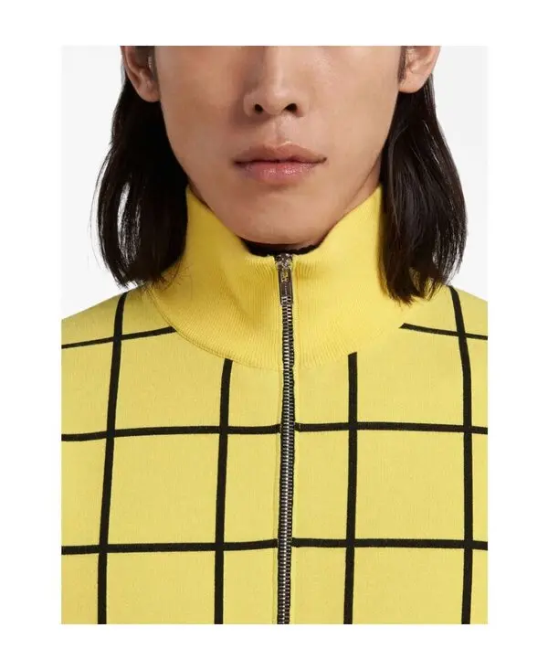 Marni Windowpane-print Roll-neck Sweatshirt