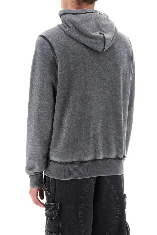 DIESEL® S-ginn Logo Printed Drawstring Hoodie