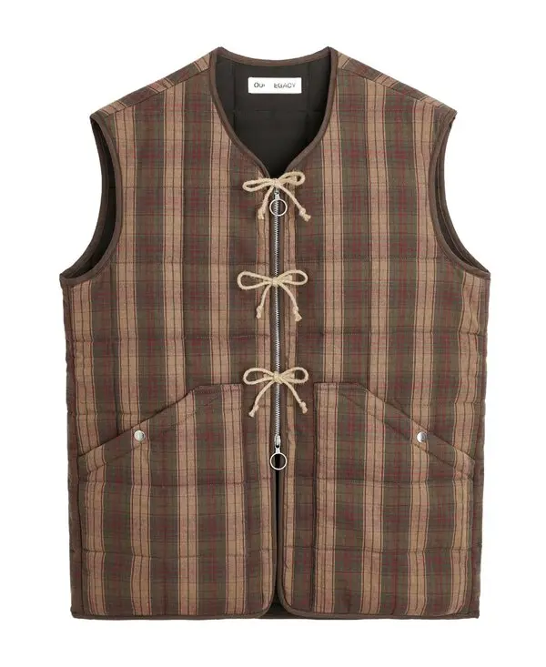 Our Legacy Tartan Padded Cotton Vest