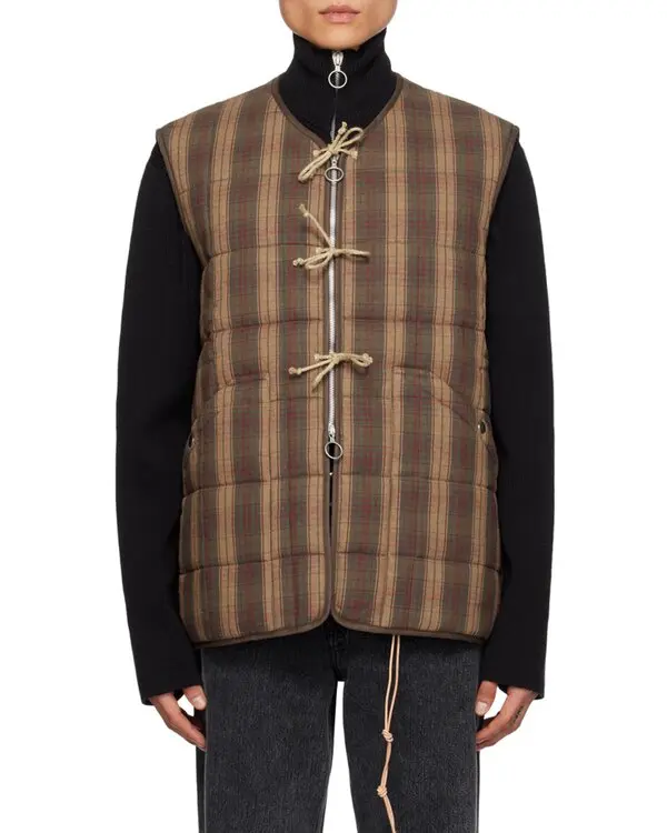 Our Legacy Tartan Padded Cotton Vest