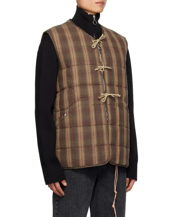 Our Legacy Tartan Padded Cotton Vest