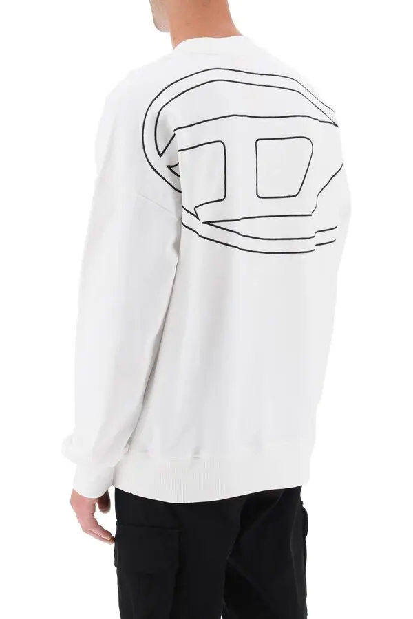 DIESEL® S-rob-megoval-d Logo Embroidered Sweatshirt