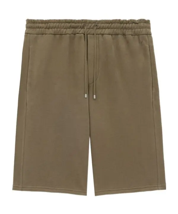 Saint Laurent Cassandre Bermuda Shorts In Cotton Fleece - Persimmon