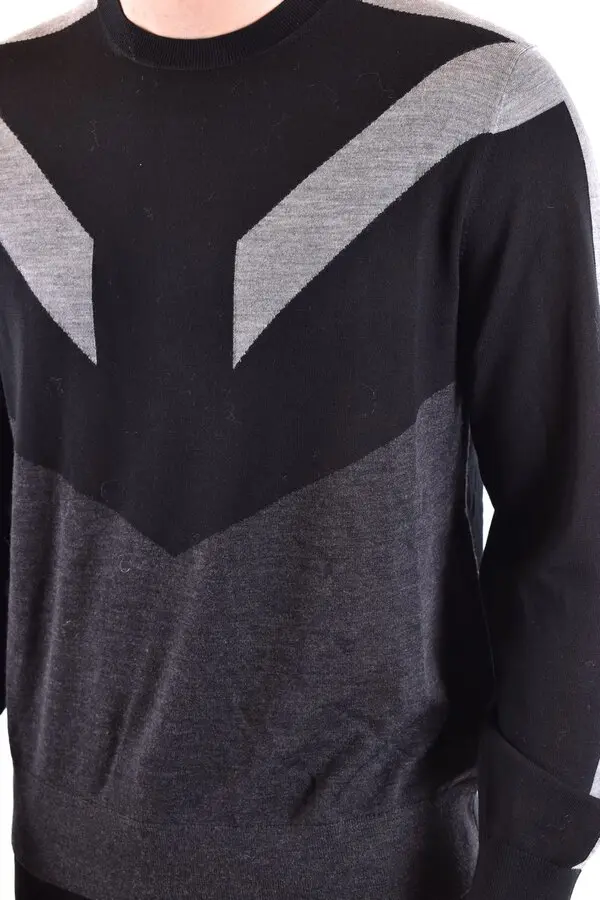 Neil Barrett Colour-block Wool Jumper
