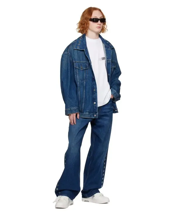 Off-White Eyelet-embellishment Denim Jacket