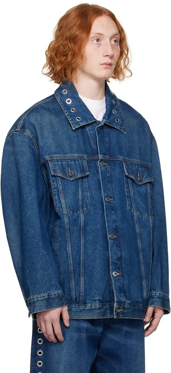 Off-White Eyelet-embellishment Denim Jacket