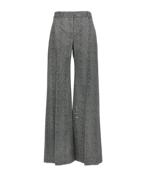 Ermanno Scervino Wide Leg Herringbone Trousers