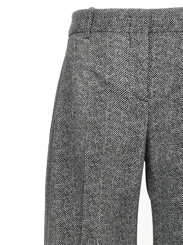 Ermanno Scervino Wide Leg Herringbone Trousers