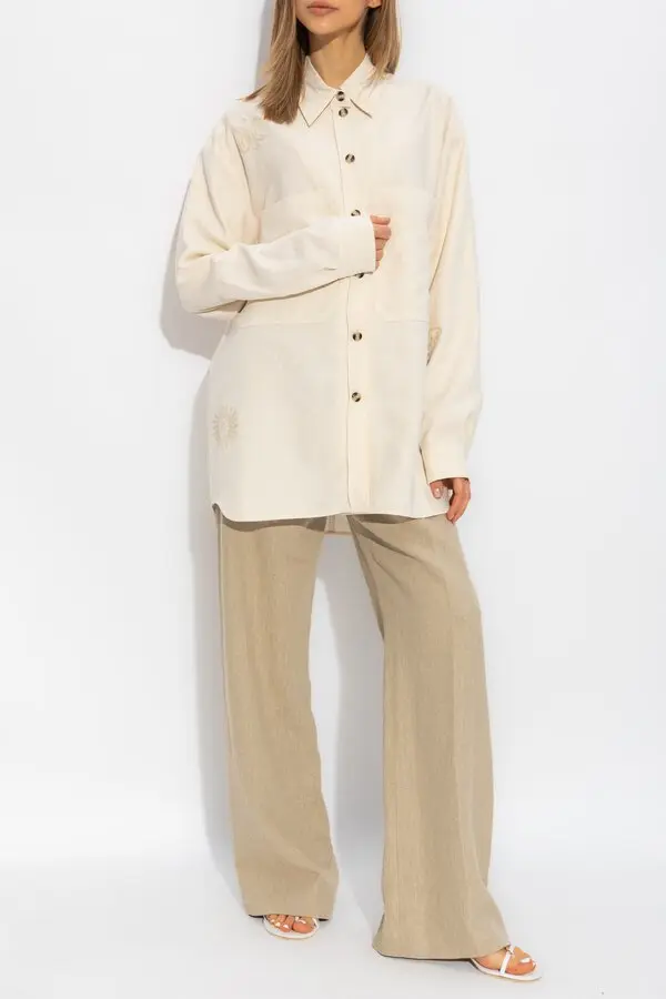 Nanushka Fabian Embroidered Buttoned Shirt