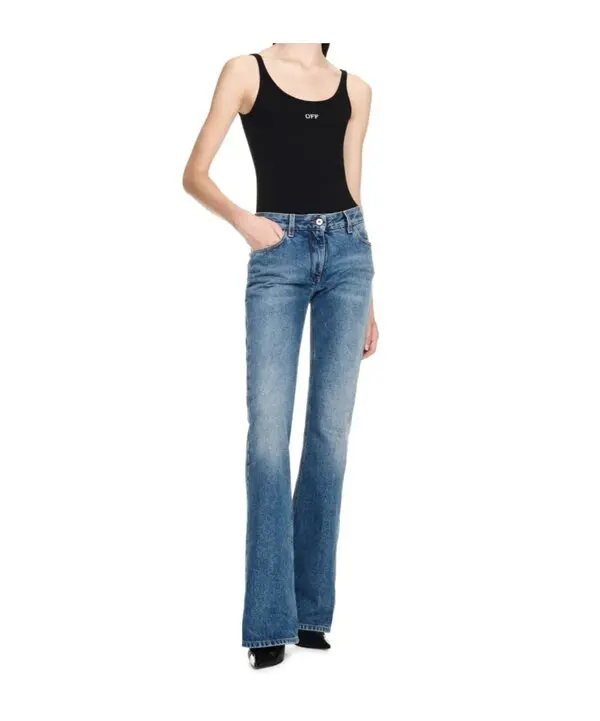 Off-White Mid-rise Elephant Leg Jeans