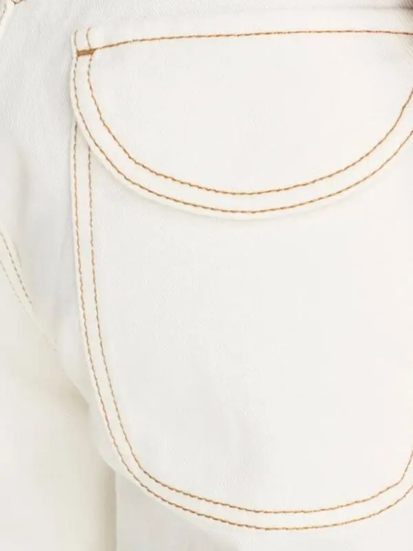 Off-White Contrast-stitching Denim Shorts
